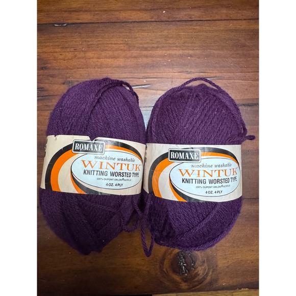 Romaxe | Art | Romaxe Wintuk 0 Orlon Acrylic Yarn 4oz 4 Ply Plum Purple ...